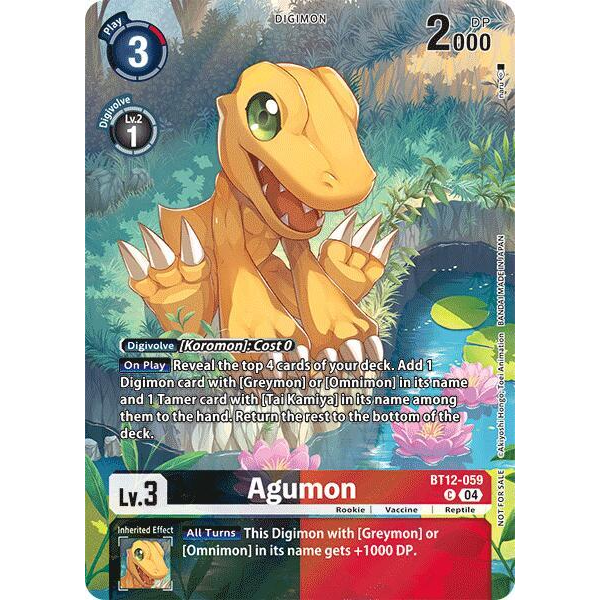 DCG [BT12-059 C] Agumon (EX7 Digimon Liberator Legend Pack 2024) – Bento Gaming