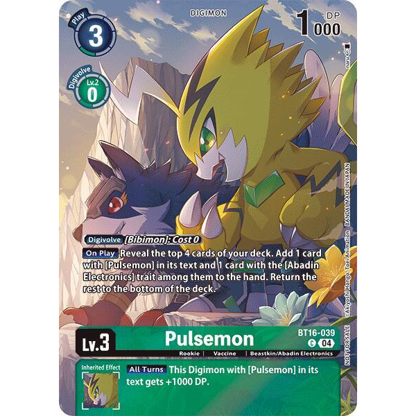 DCG [BT16-039 C] Pulsemon (EX7 Digimon Liberator Legend Pack 2024 ...