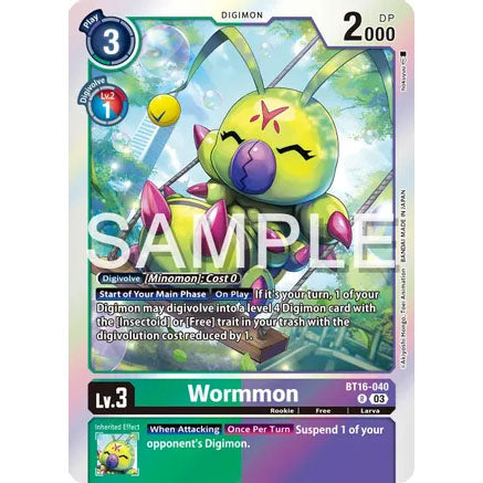 DCG [BT16-040 R] Wormmon – Bento Gaming