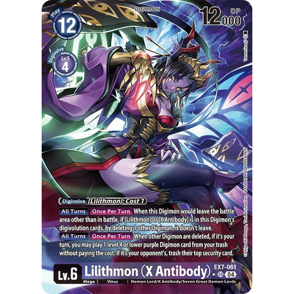 DCG [EX7-061 SR] Lilithmon (X Antibody) (Alternate Art) – Bento Gaming