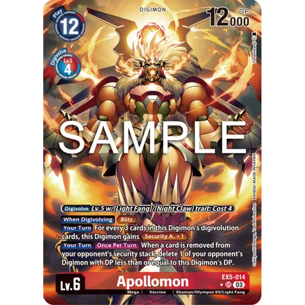 DCG [EX5-014 SR] Apollomon (Alternate Art) – Bento Gaming