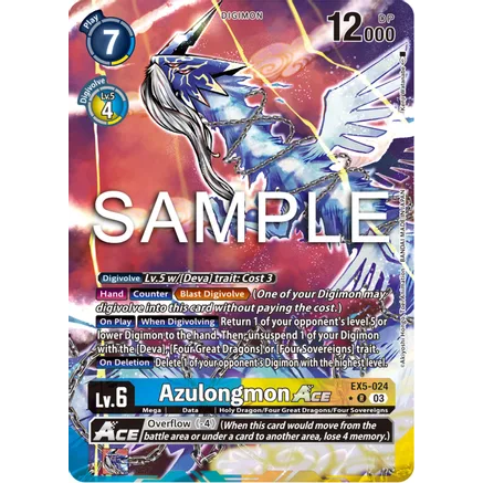 DCG [EX5-024 R] Azulongmon Ace (Alternate Art) – Bento Gaming