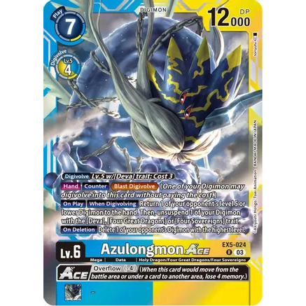 DCG [EX5-024 R] Azulongmon Ace – Bento Gaming