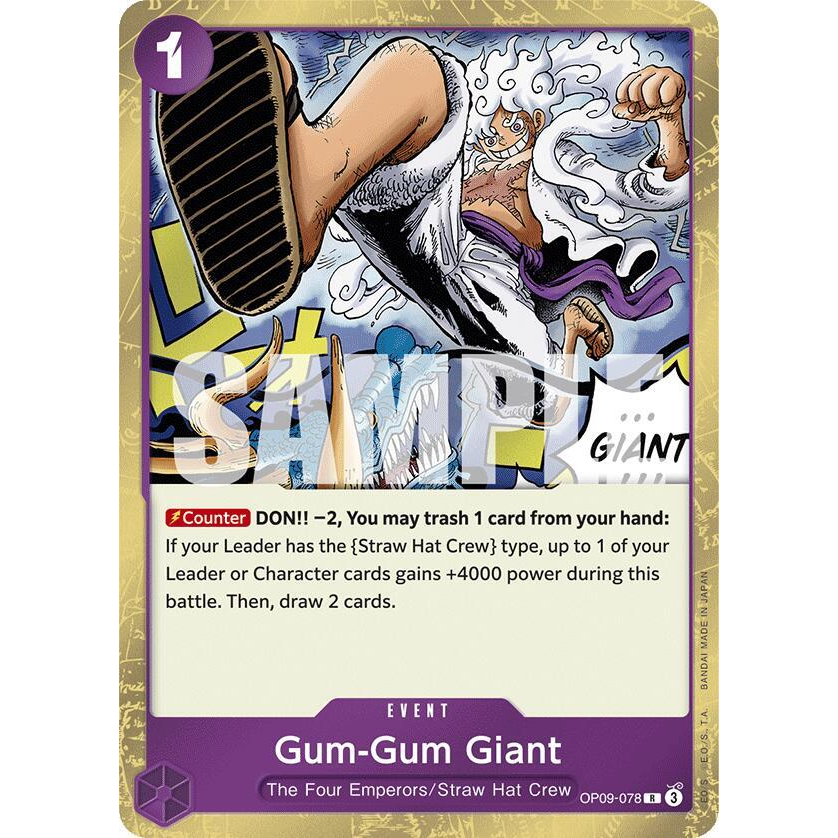 OPCG [OP09-078 R] Gum-Gum Giant – Bento Gaming