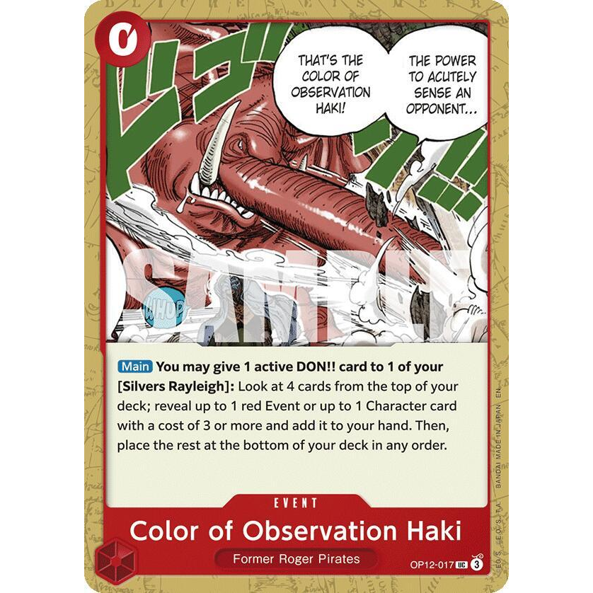 OPCG [OP12-017 UC] Color of Observation Haki – Bento Gaming