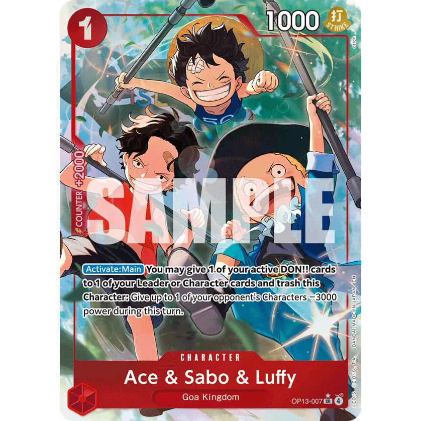 OPCG [OP13-007 SR] Ace & Sabo & Luffy (Alternate Art) – Bento Gaming