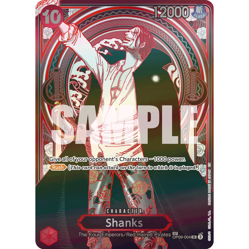 OPCG [OP13-OP09-004 SR] Shanks (SP) (Silver) – Bento Gaming