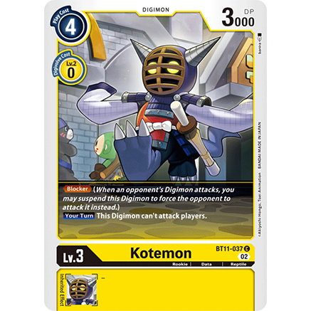DCG [BT11-037 C] Kotemon – Bento Gaming