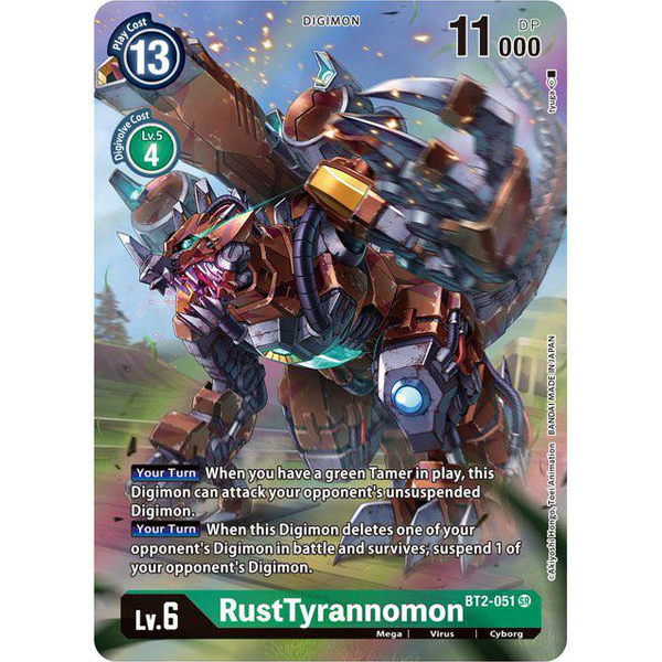 DCG [BT2-051 SR] RustTyrannomon (Alternate Art) (BT11 Campaign Rare) – Bento Gaming