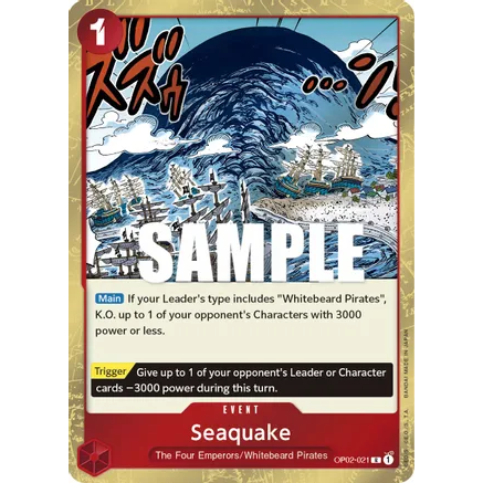OPCG [OP02-021 R] Seaquake – Bento Gaming